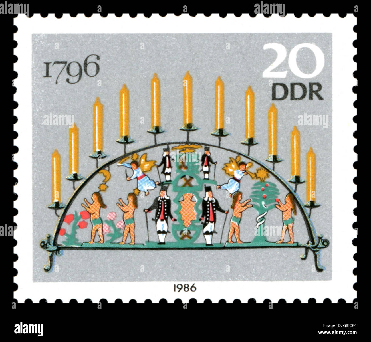 The 1986 DDR MiNr 3058 stamp commemorates an important historical or ...