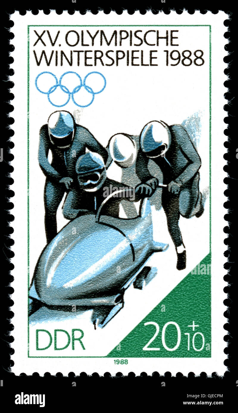 This stamp from the German Democratic Republic (DDR) issued in 1988 ...