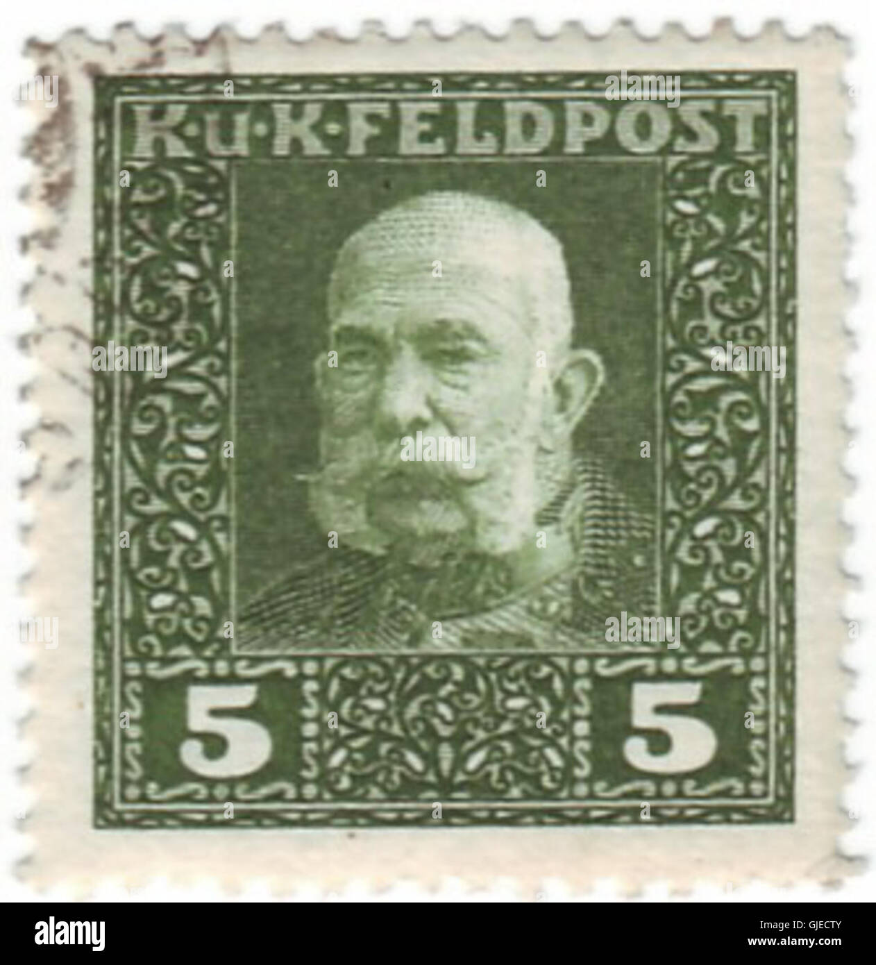 The Austria Feldpost-25 stamp is a military postal issue, used ...