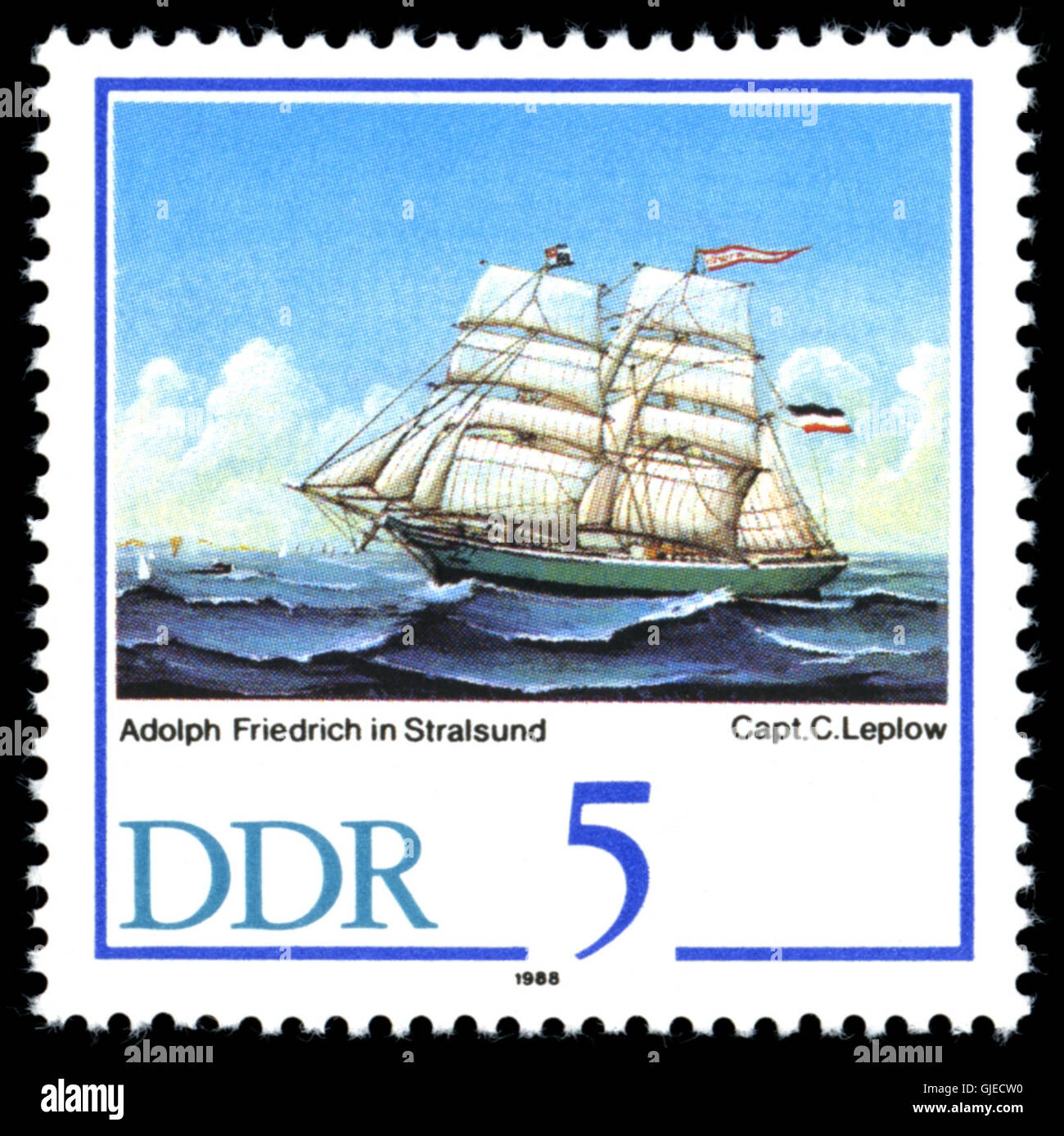 This 1988 stamp from the former German Democratic Republic (DDR), MiNr ...