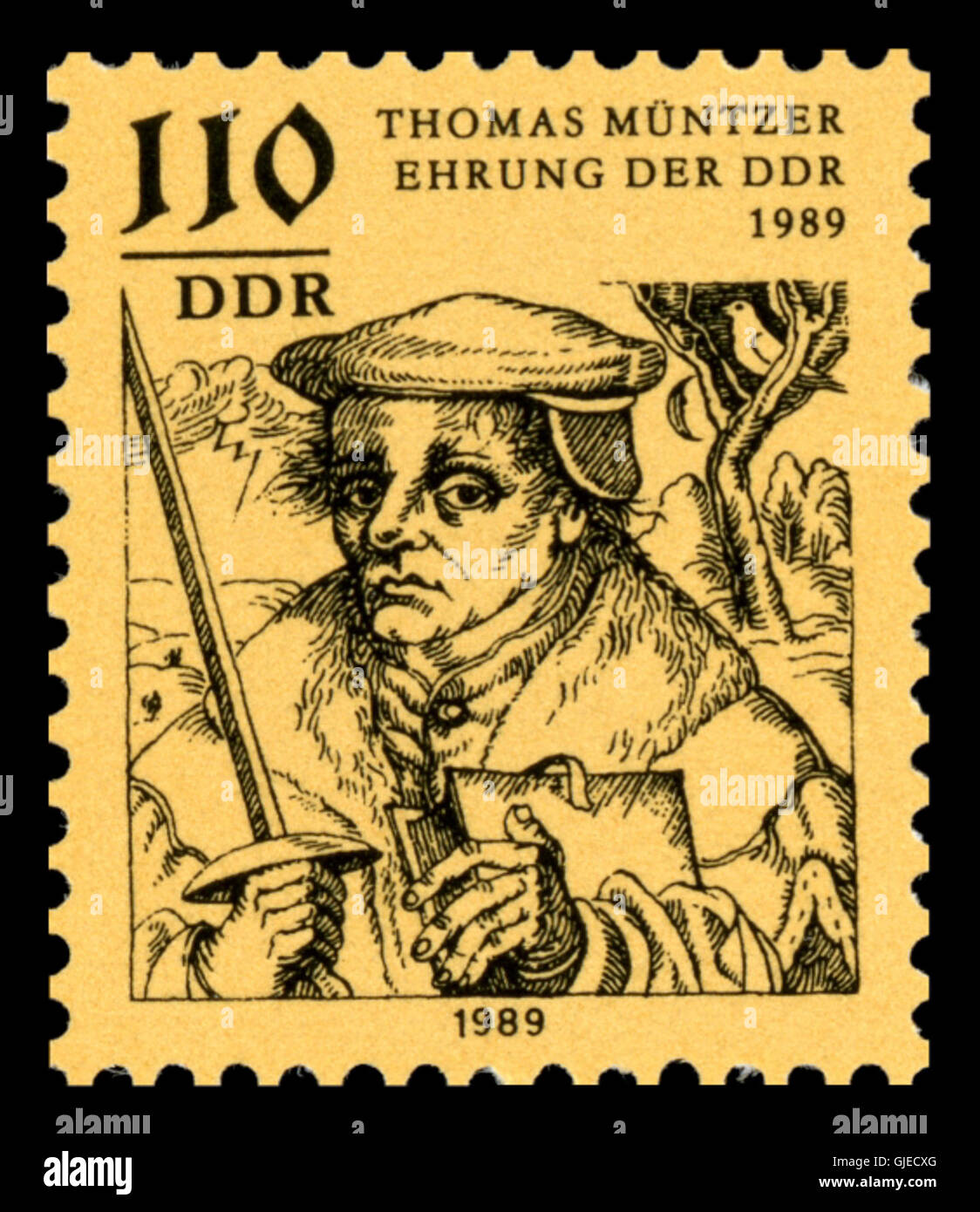The 1989 DDR MiNr 3237 stamp was issued to mark significant events in ...
