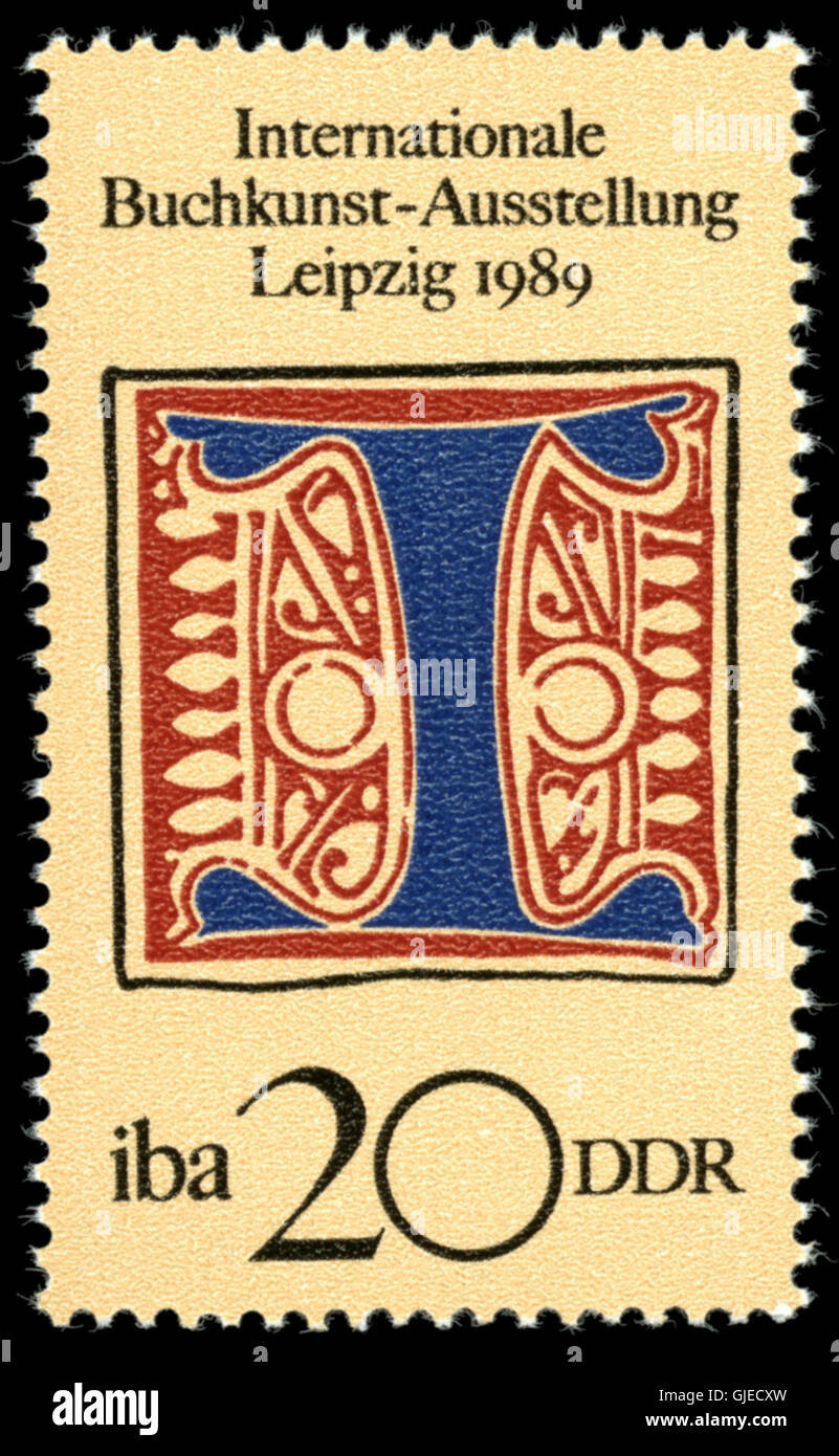 This DDR stamp from 1989, MiNr 3245, commemorates a significant ...