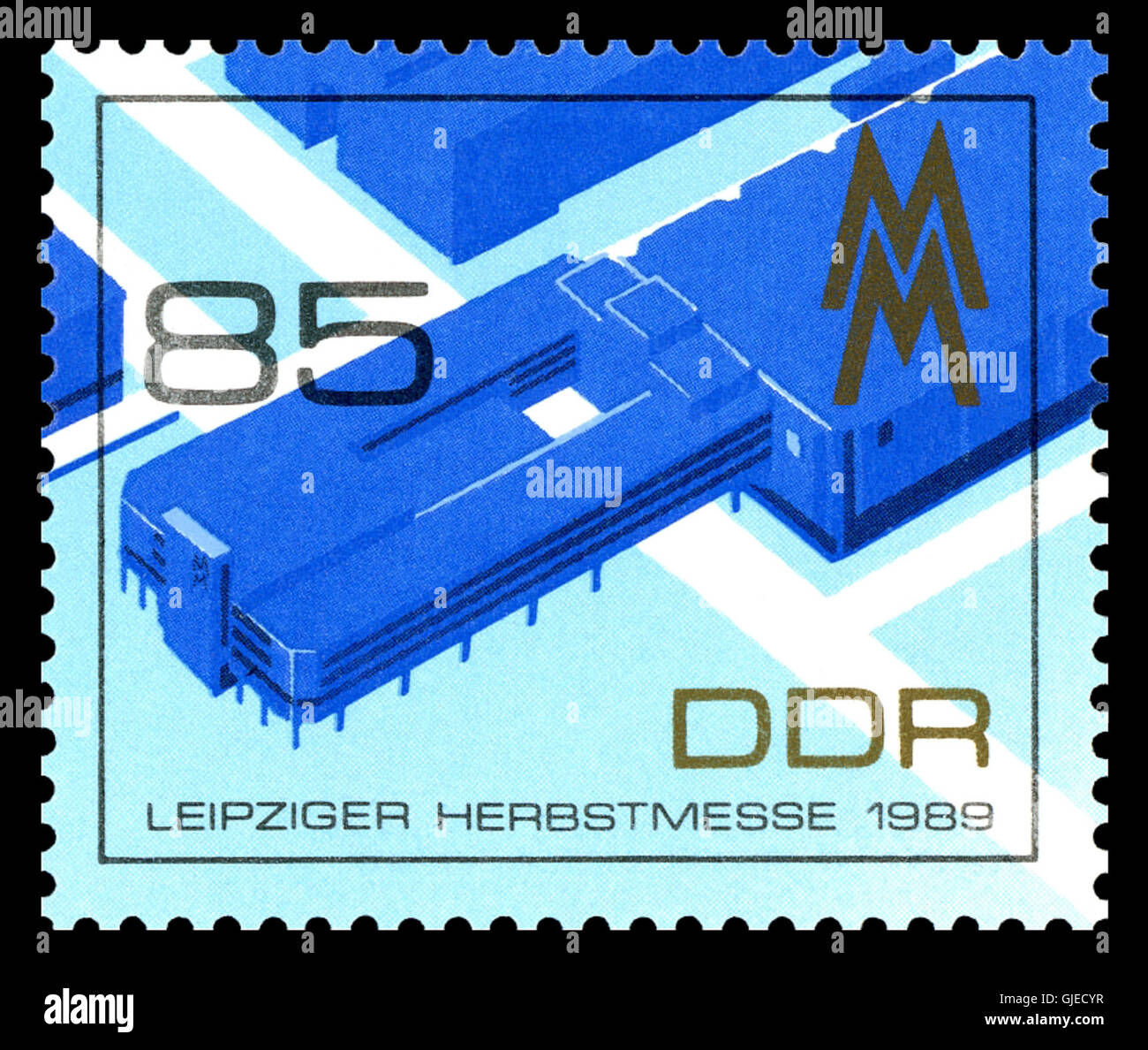 The 1989 DDR MiNr 3268 stamp was issued in East Germany, featuring an ...
