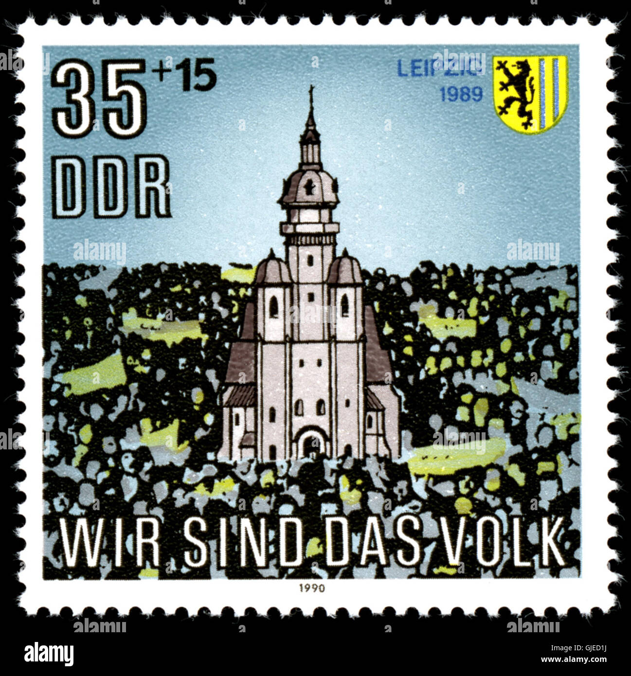 The 1990 MiNr 3315 stamp from the German Democratic Republic (DDR ...