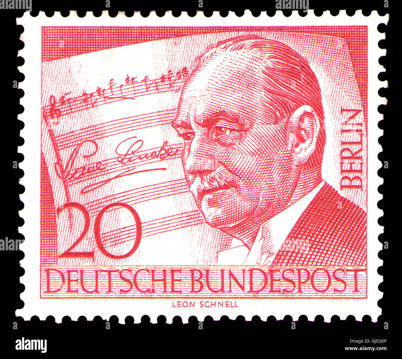 The 1956 DBP-B Paul Linke 20 Pf stamp commemorates the German actor ...