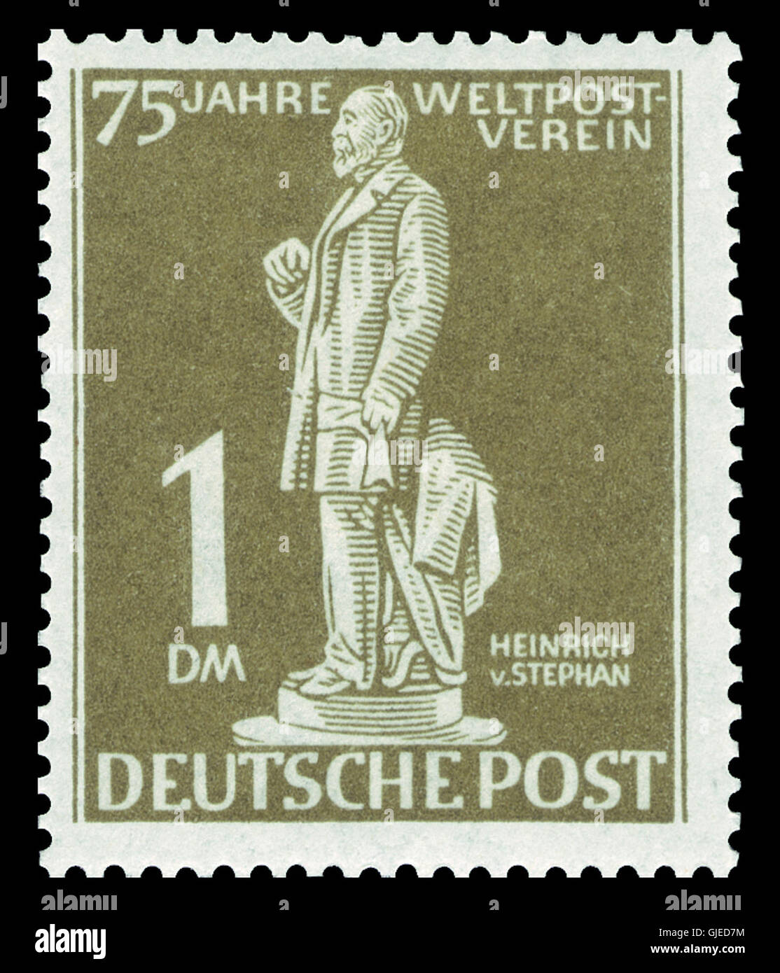 The DBPB 1949 40 stamp honors Heinrich von Stephan, a key figure in the ...