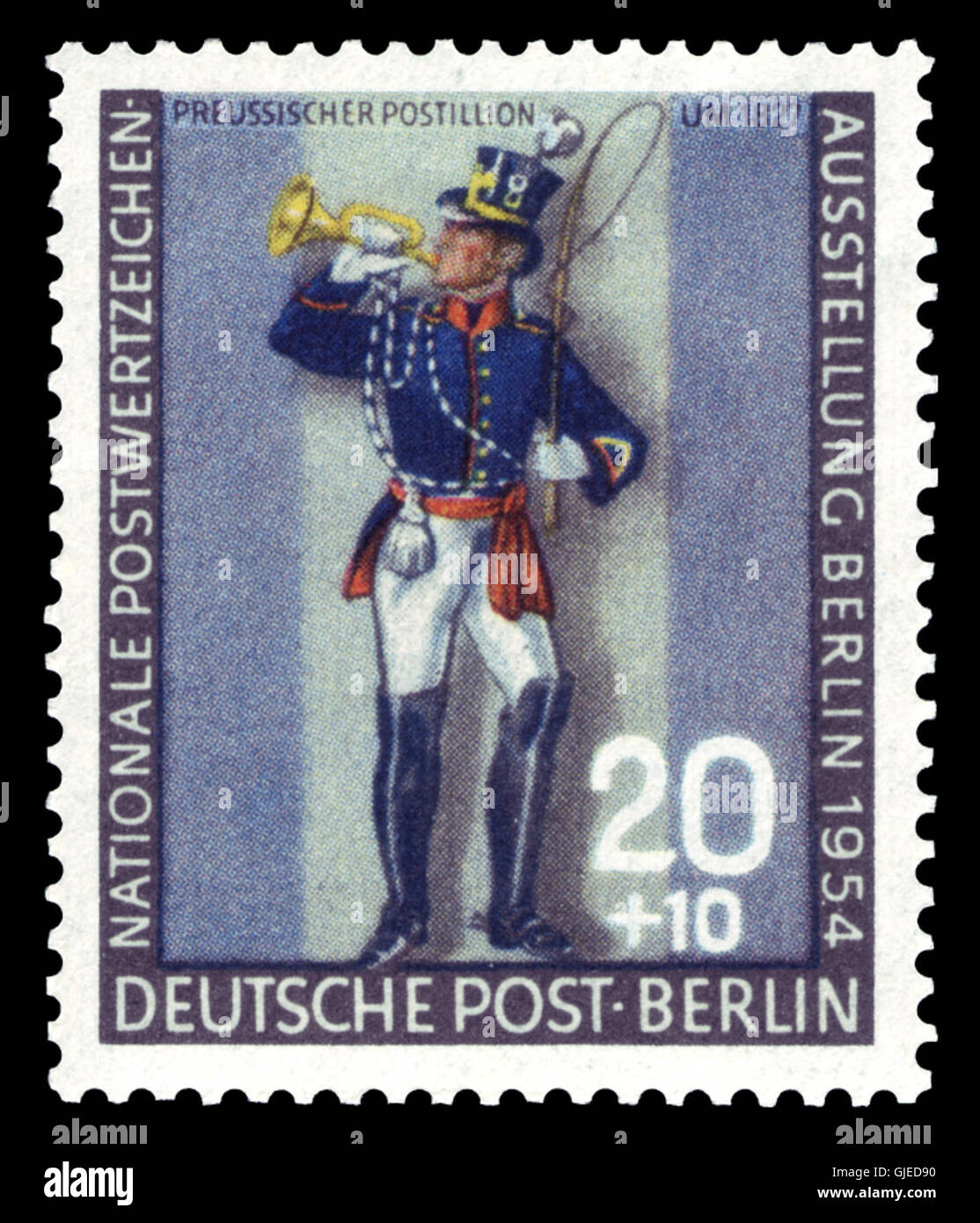 The 1954 DBPB stamp 120 commemorates the National Stamp Exhibition ...