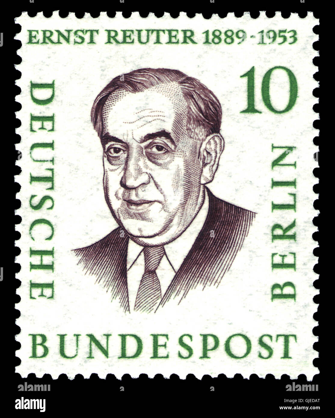 The 1957 DBPB 165 stamp commemorates the German journalist and ...