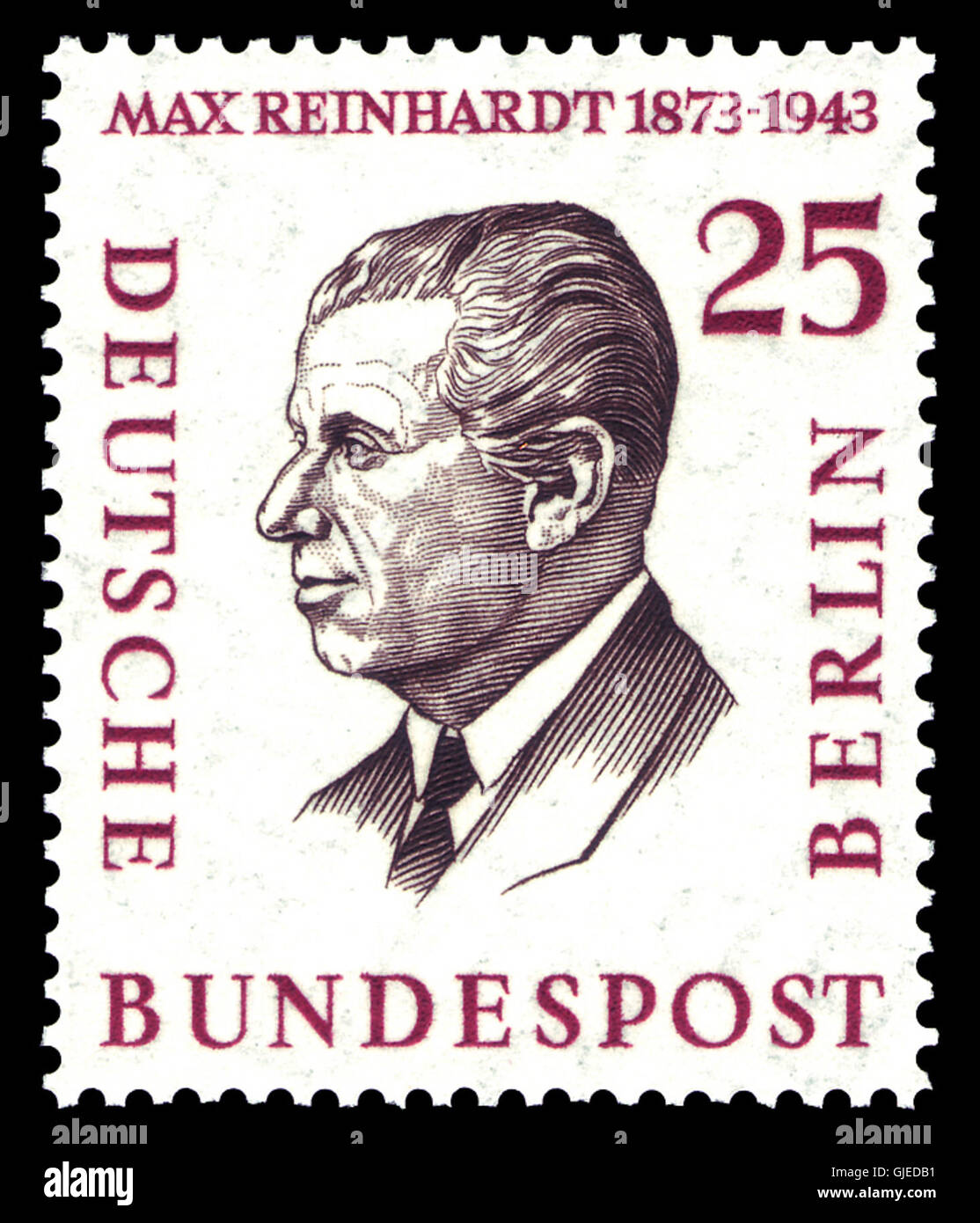 The DBPB 1957 169 Reinhardt stamp commemorates the German actor and ...