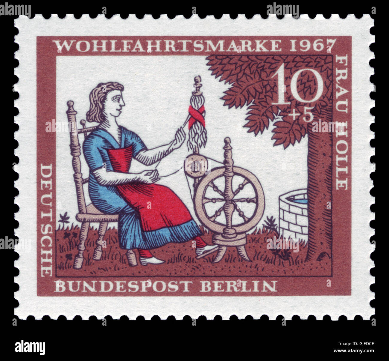 The 1967 DBPB 310 stamp, issued by Deutsche Bundespost, features the ...