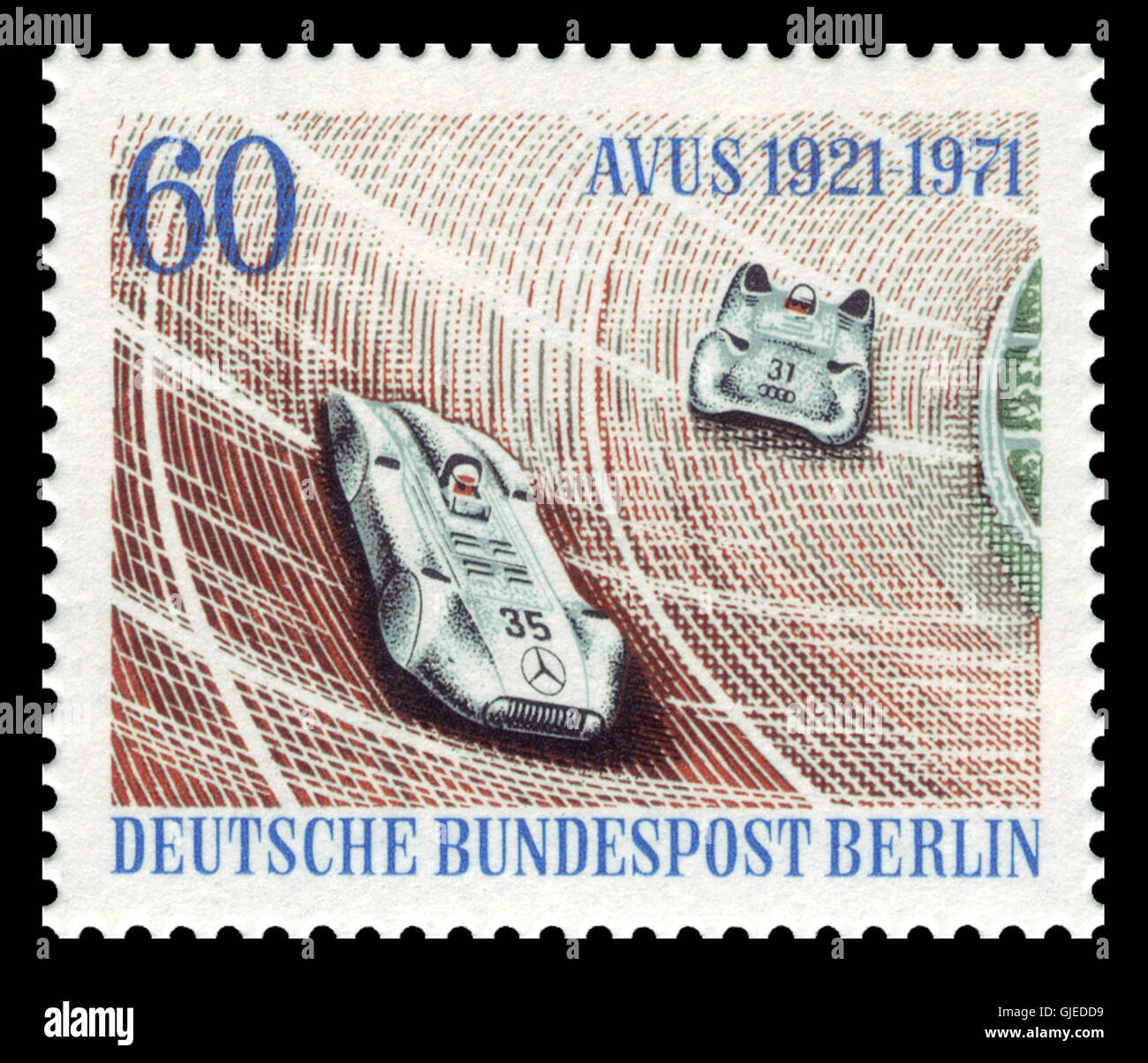 The 1971 DBPB 400 stamp commemorates the historic collaboration between ...