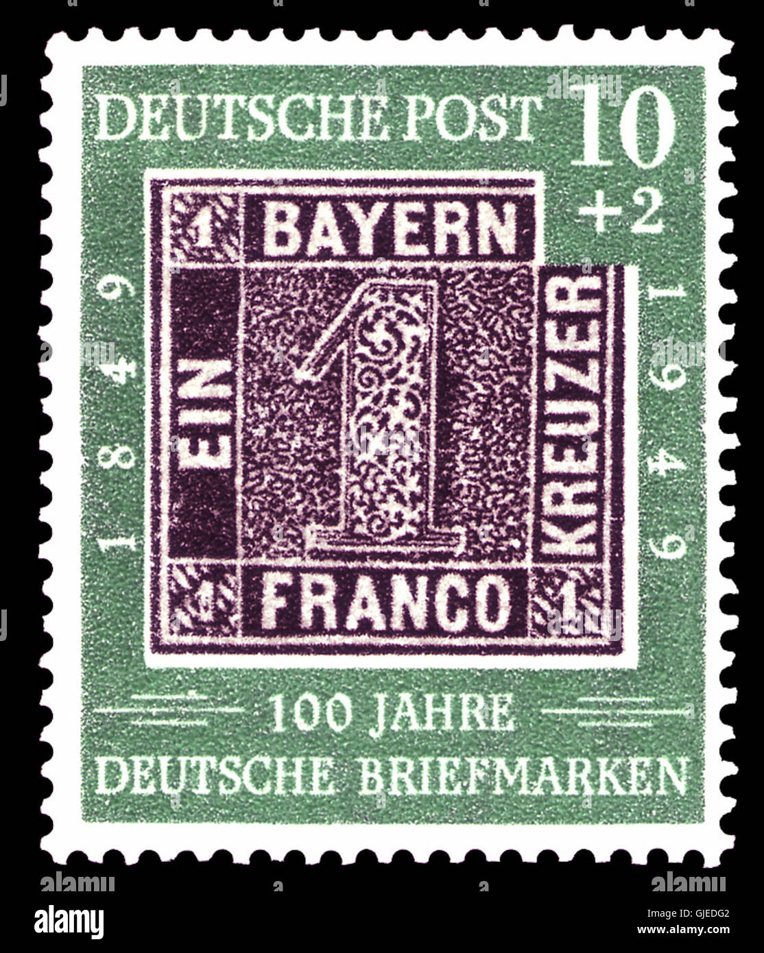 The DBP 1949 113 Briefmarken stamp was issued in the early post-war ...