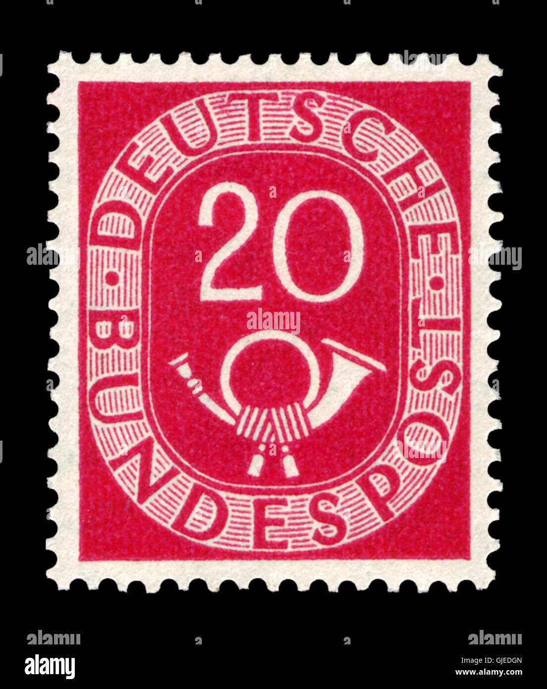 This 1951 Deutsche Bundespost (DBP) stamp, number 130, features the ...