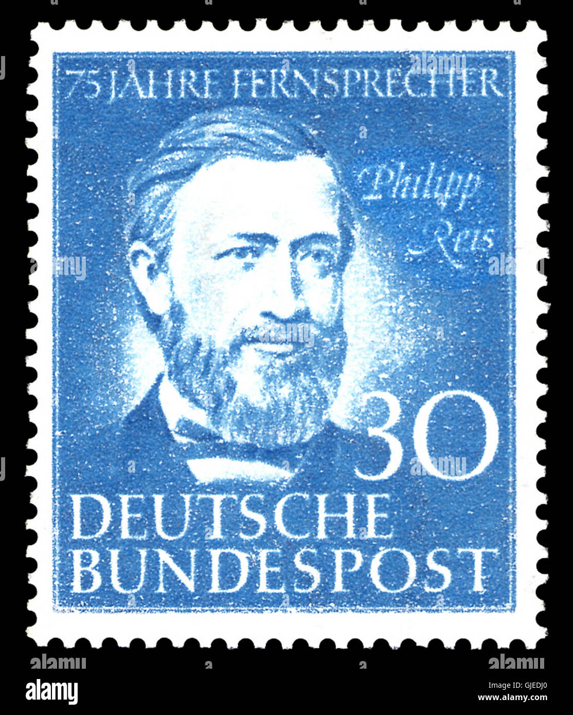 The DBP 1952 161 stamp honors Philipp Reis, a German inventor known for ...