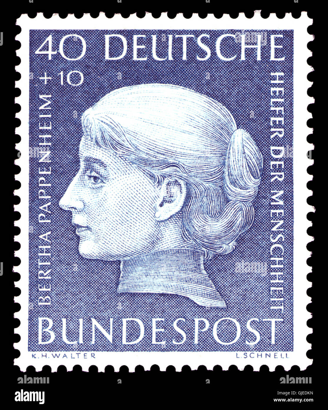 The 1954 DBP 203 Pappenheim stamp features a prominent German figure ...