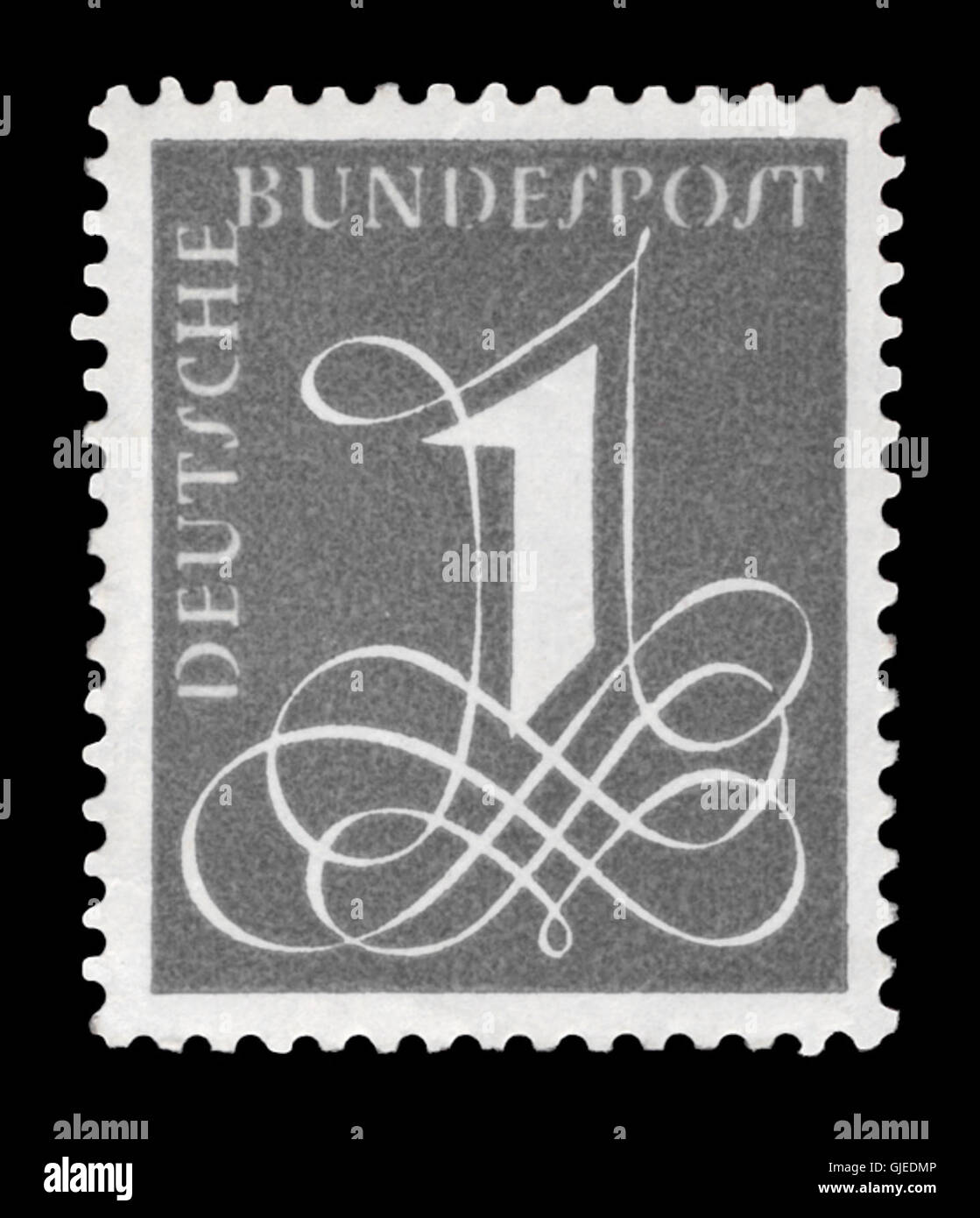 West German stamp 'DBP 1955 226', issued in 1955, featuring a design ...