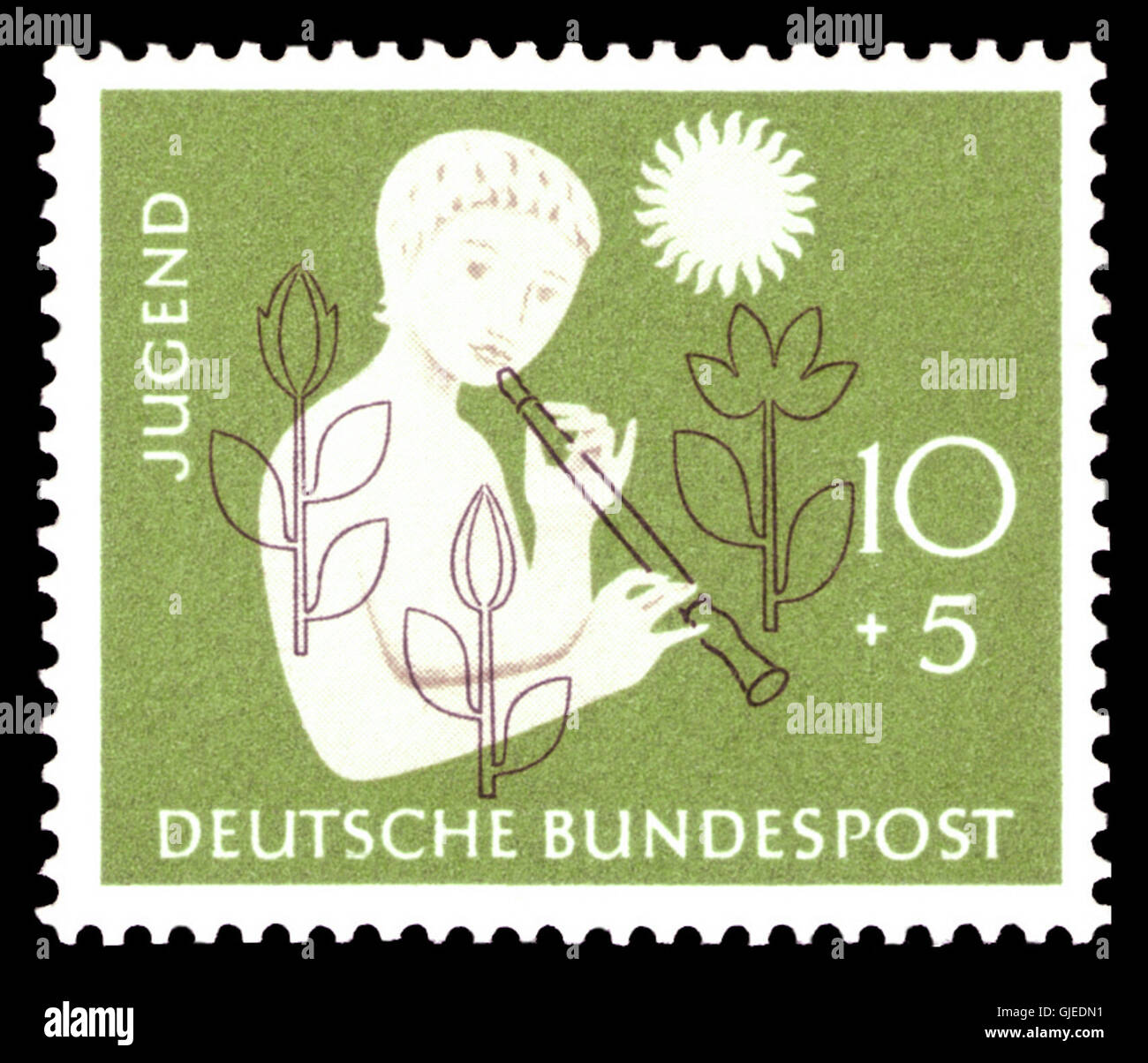 The DBP 1956 MiNr 233 Jugend stamp highlights youth culture in post-war ...