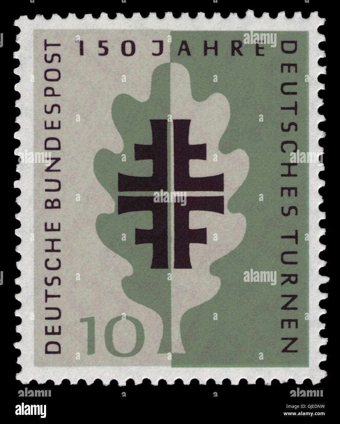 The DBP 1958 292 Turnerbewegung stamp was issued by Germany as part of ...