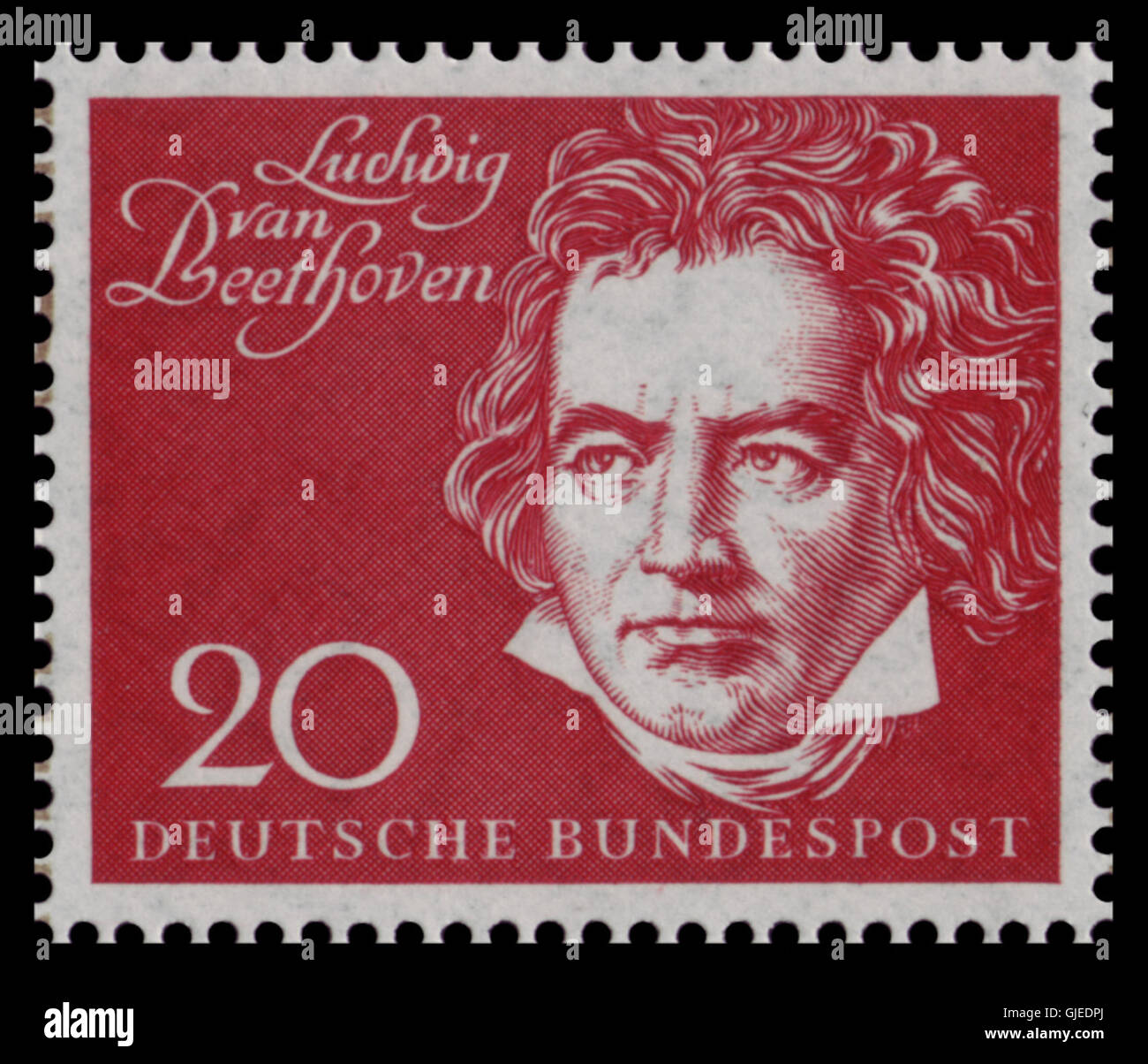 Ludwig van beethoven postage stamp hi-res stock photography and images ...