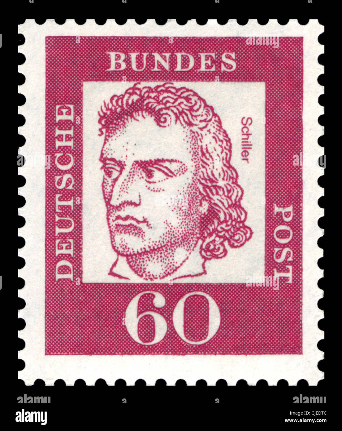 The DBP 1961 357 stamp honors Friedrich Schiller, one of Germany's most ...