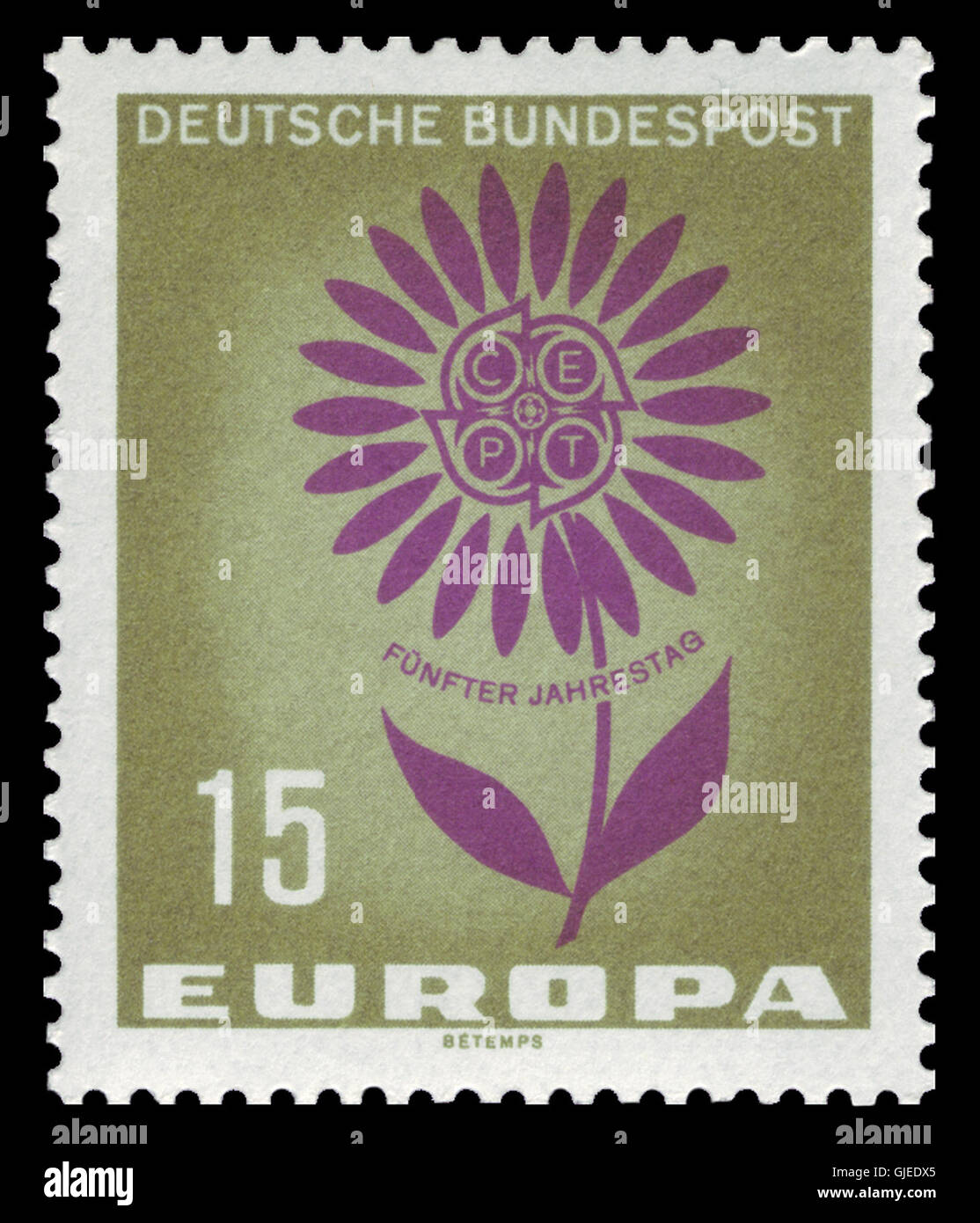 The 1964 DBP 445 Europa stamp, issued in Germany, is part of the ...
