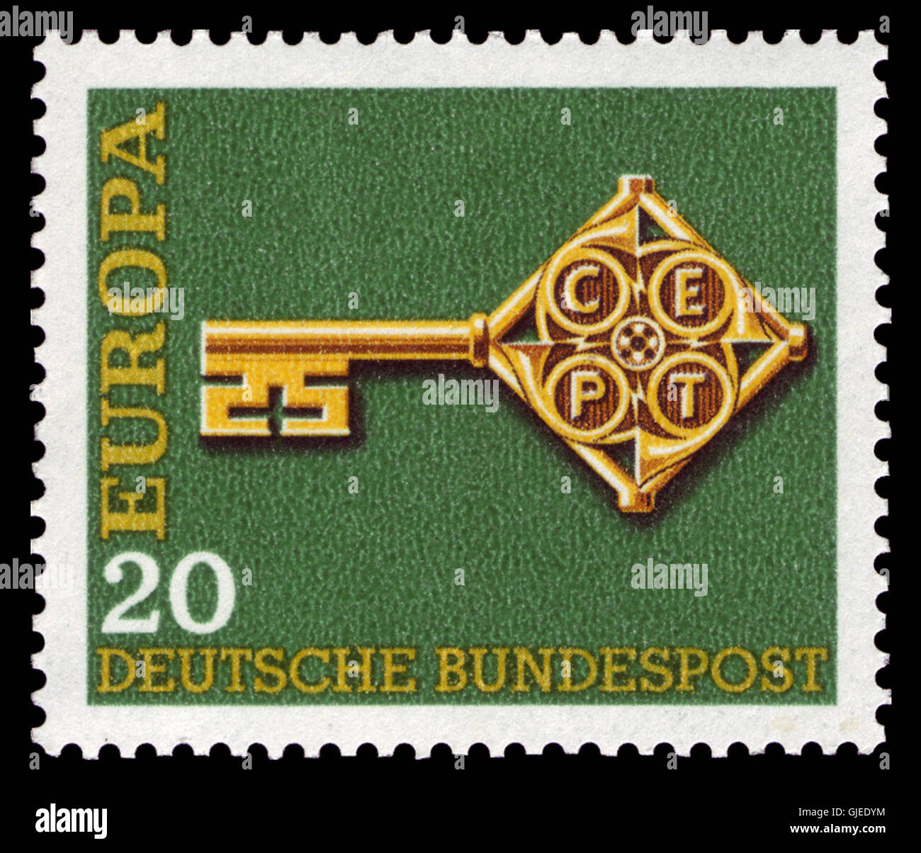 The DBP 1968 559 Europa stamp commemorates the annual Europa series ...
