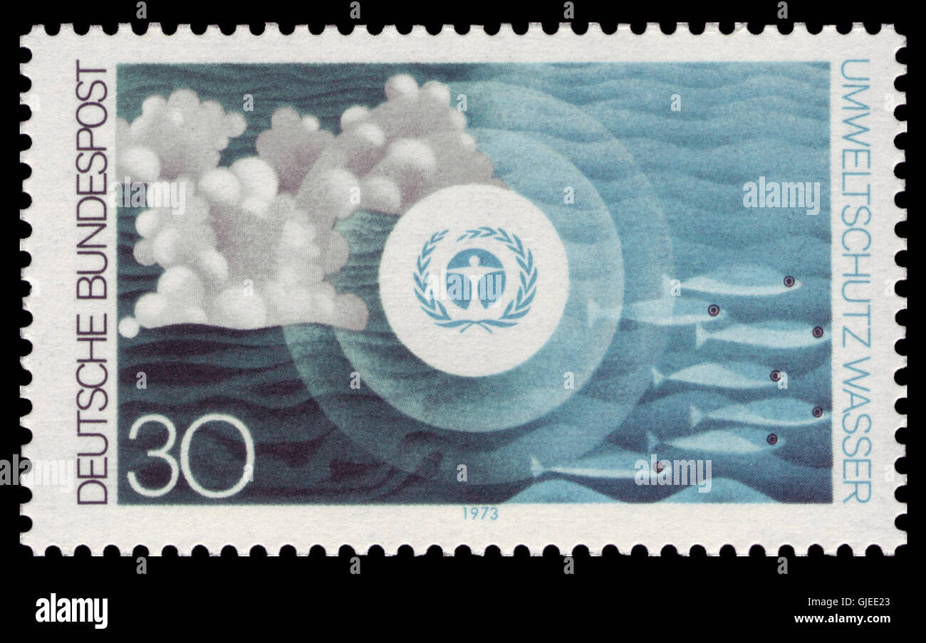 The 1973 DBP Umweltschutz stamp was issued to promote environmental ...