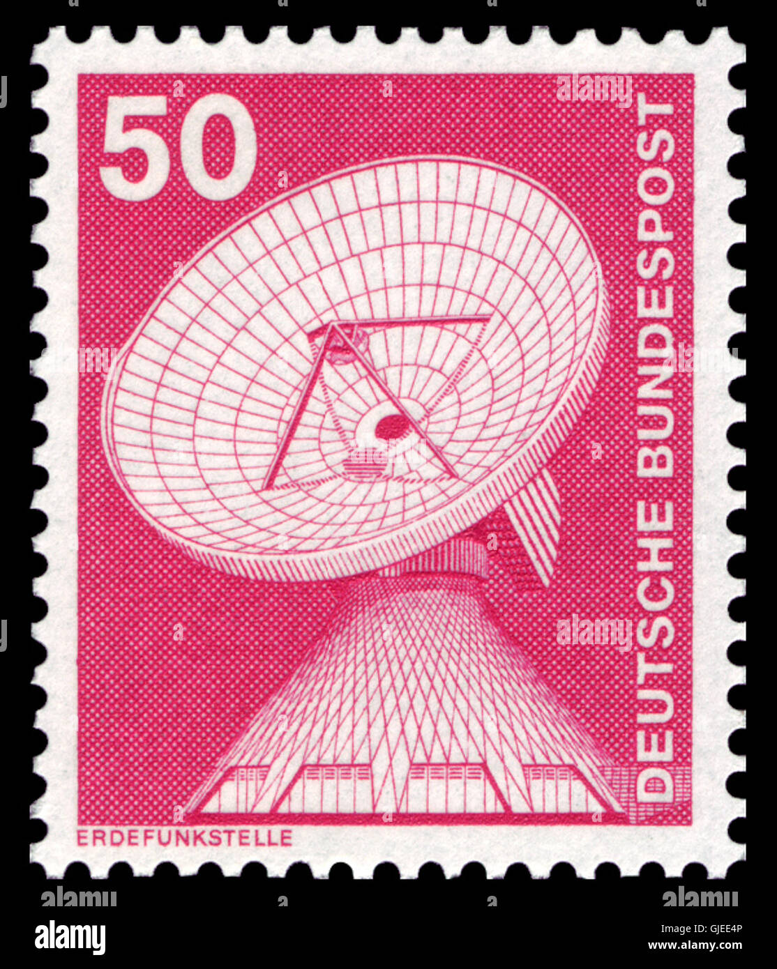 The DBP 1975 851 stamp features themes of industry and technology ...