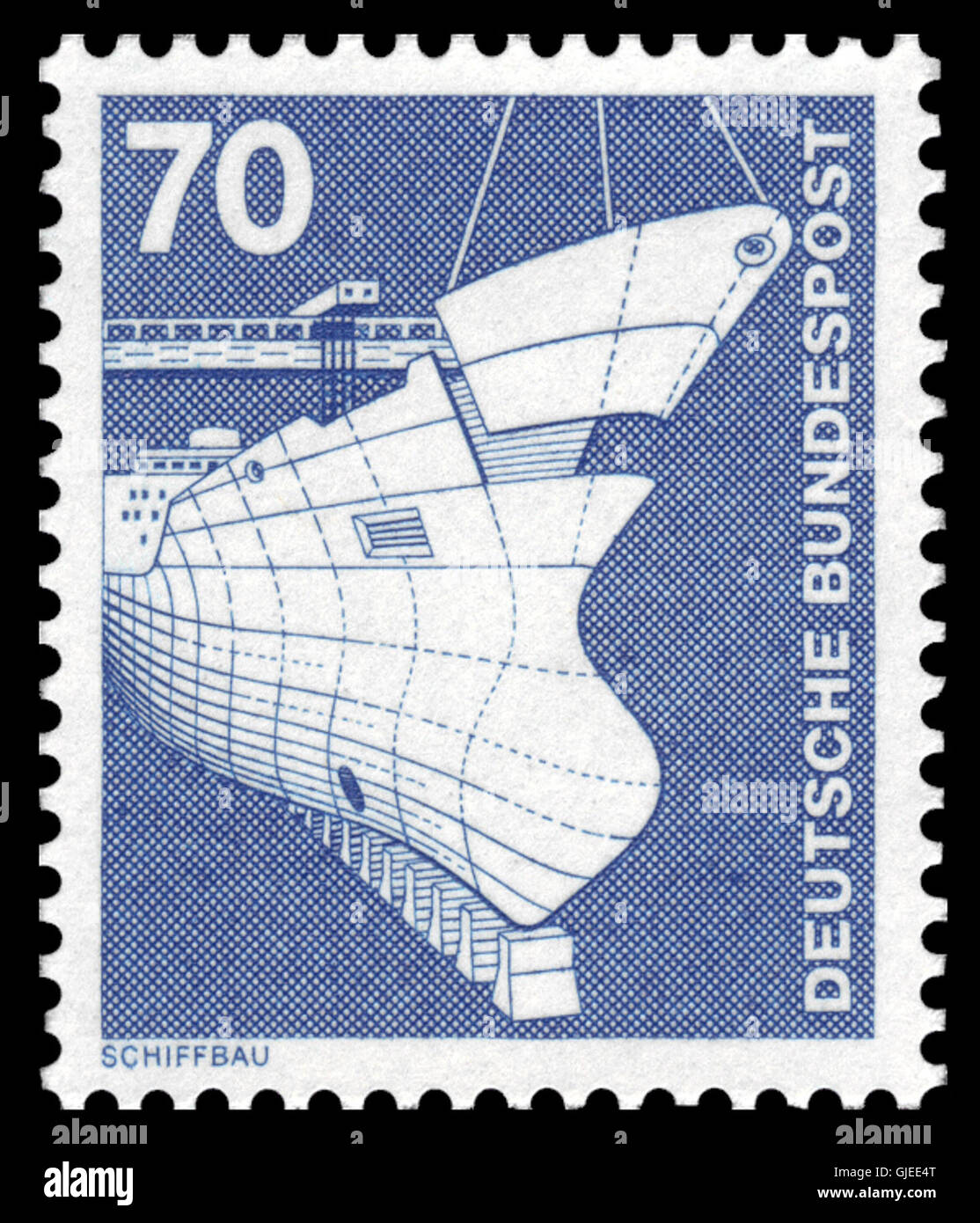 The DBP 1975 852 Industrie und Technik stamp was issued in Germany to ...