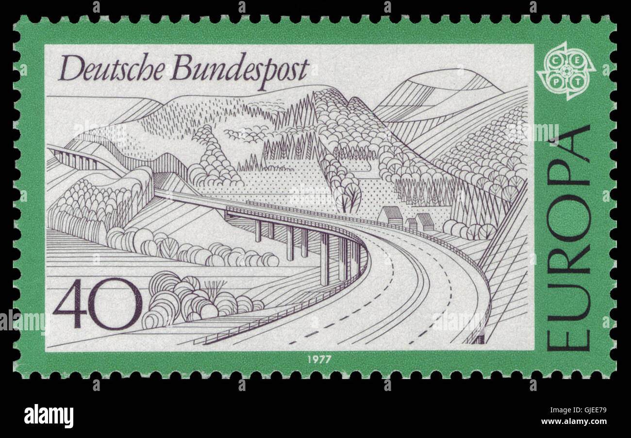 The DBP 1977 MiNr 934 Europa Landschaften Rhön stamp was part of the ...