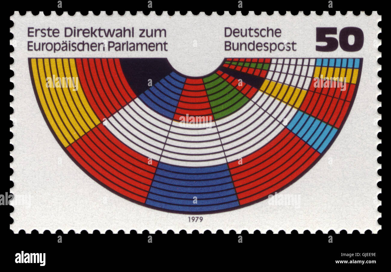 This 1979 DBP stamp, numbered 1002, commemorates the European ...