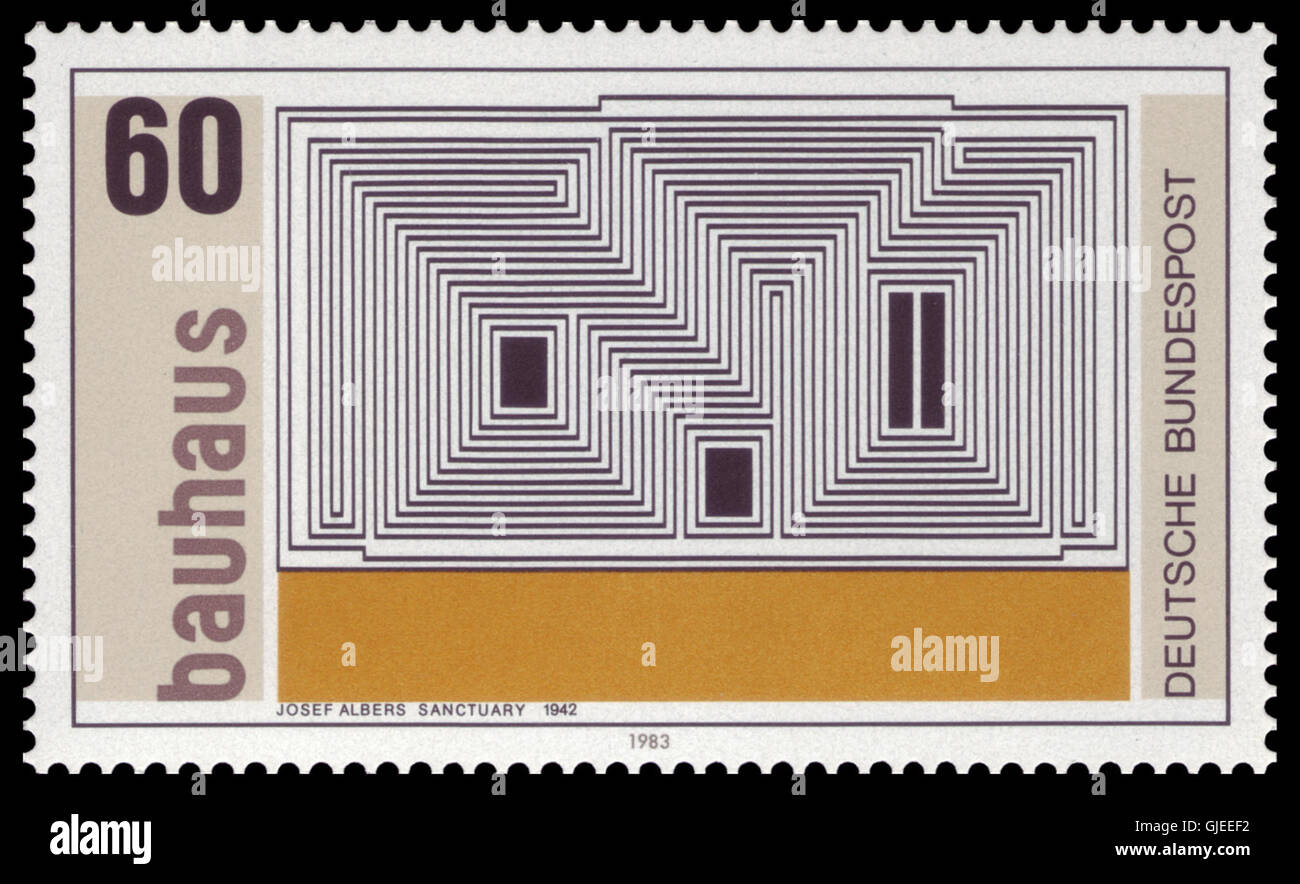 The 1983 DBP 1165 Bauhaus stamp was issued to commemorate the Bauhaus ...
