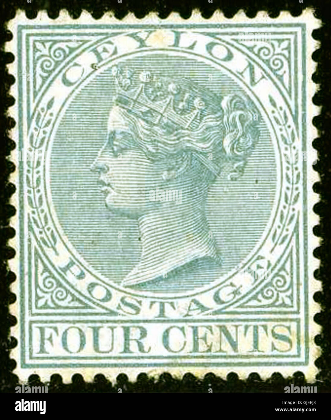 Ceylon postage stamp hi-res stock photography and images - Alamy