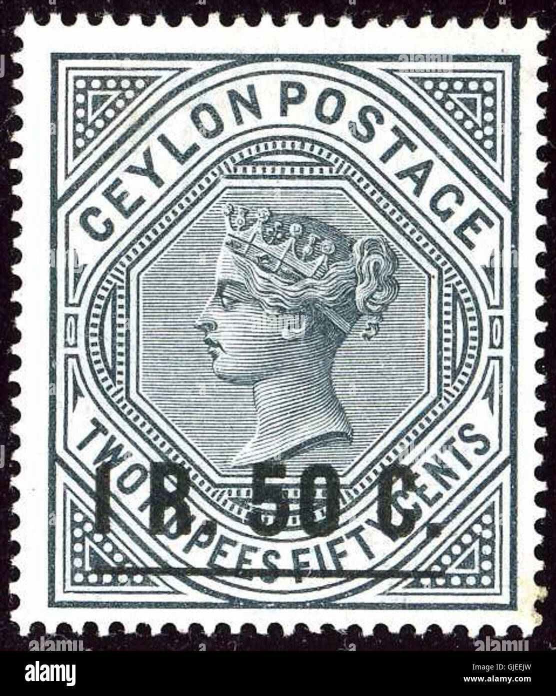 Ceylon postage stamp hi-res stock photography and images - Alamy
