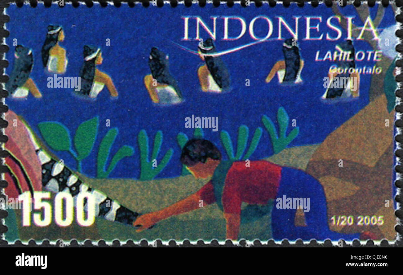 The 001-05 stamps from Indonesia are part of an early issue series ...