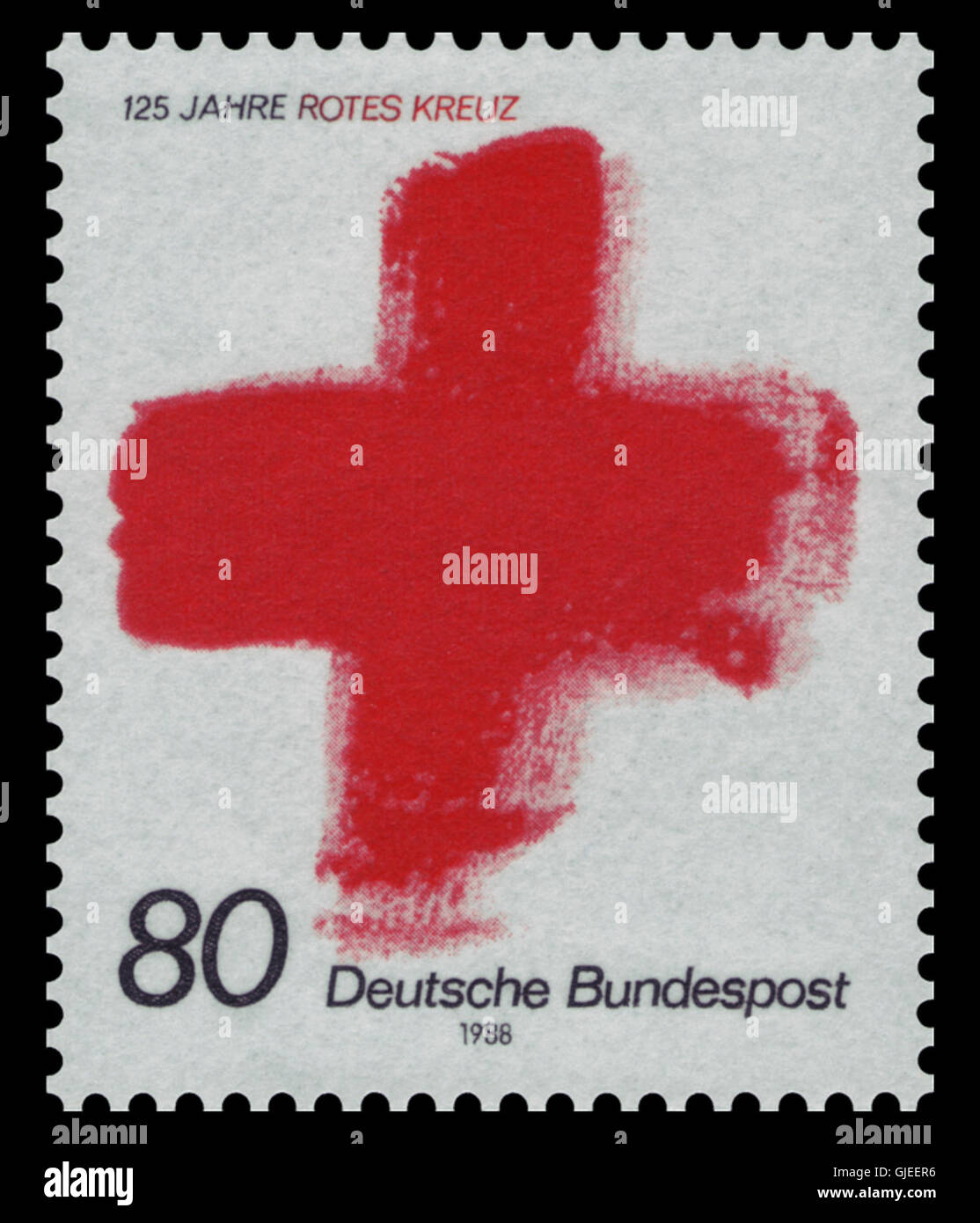 Issued in 1988, the DBP 1387 Rotes Kreuz stamp commemorates the ...