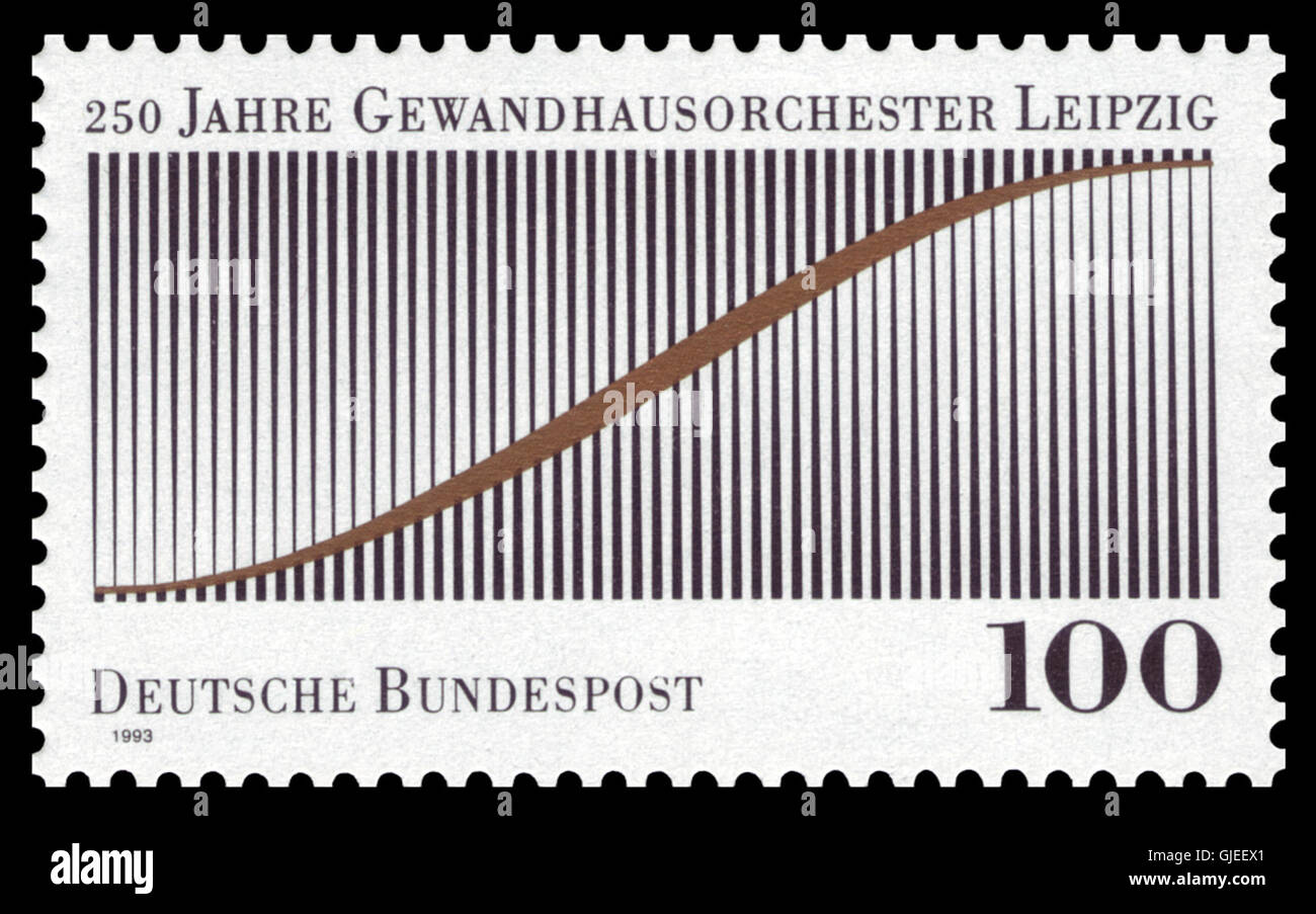 The DBP 1993 1654 Gewandhausorchester Leipzig stamp commemorates the ...