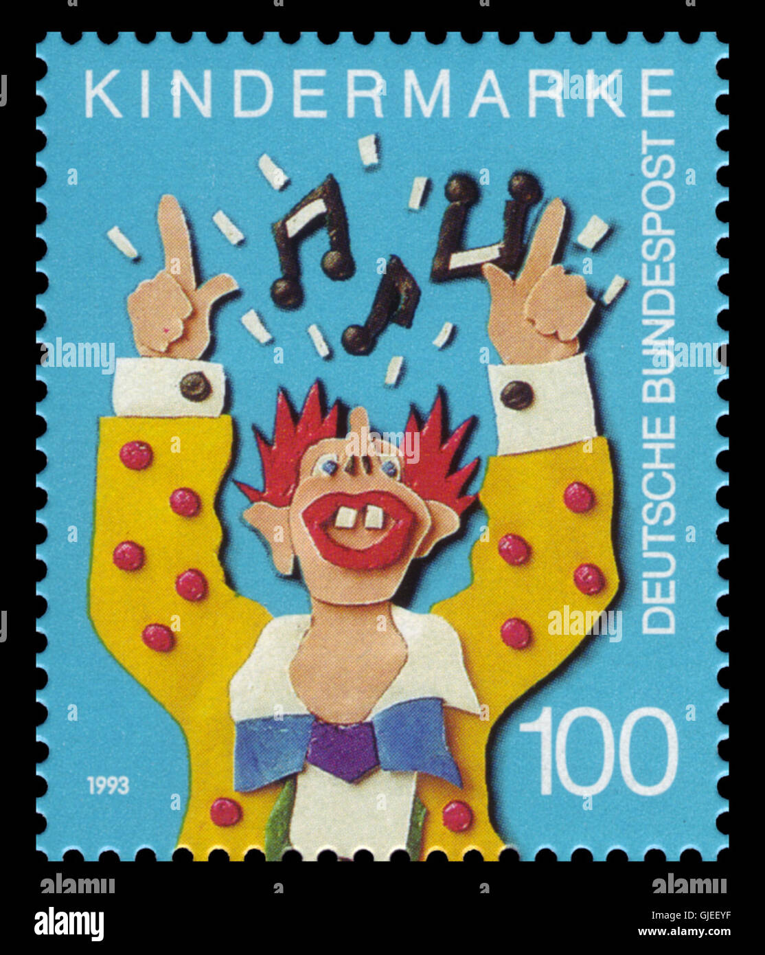 The DBP 1993 1695 Clown stamp was issued by Germany to celebrate the ...