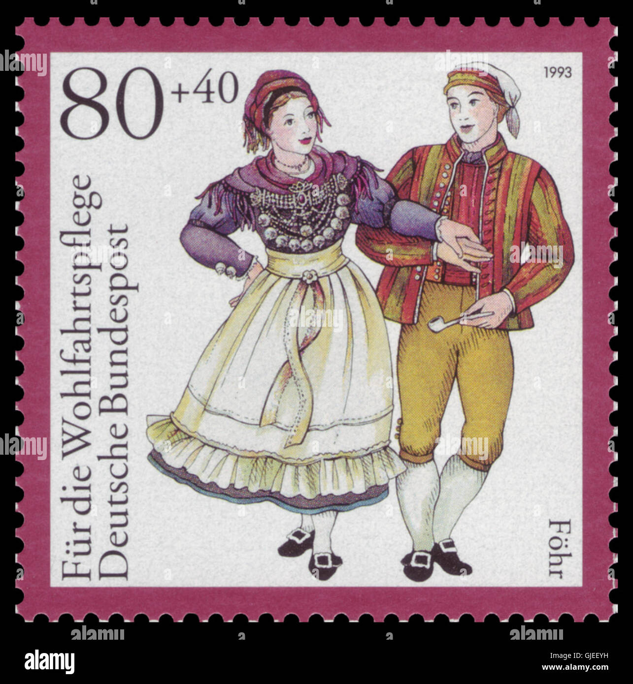 The DBP 1993 1697 Wohlfahrt Führ stamp commemorates the welfare efforts ...