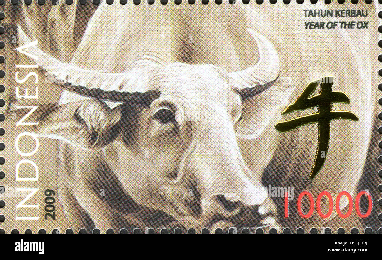 The 004-09 stamp series from Indonesia features designs that represent ...