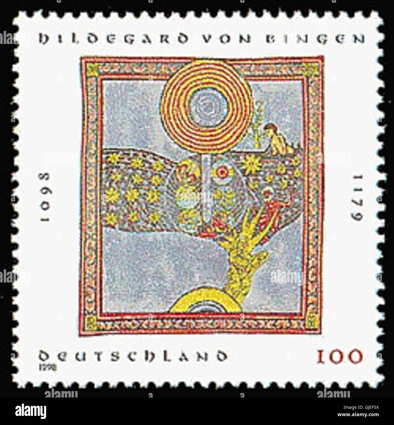 The 1998 DPAG Hildegard von Bingen stamp commemorates the renowned ...