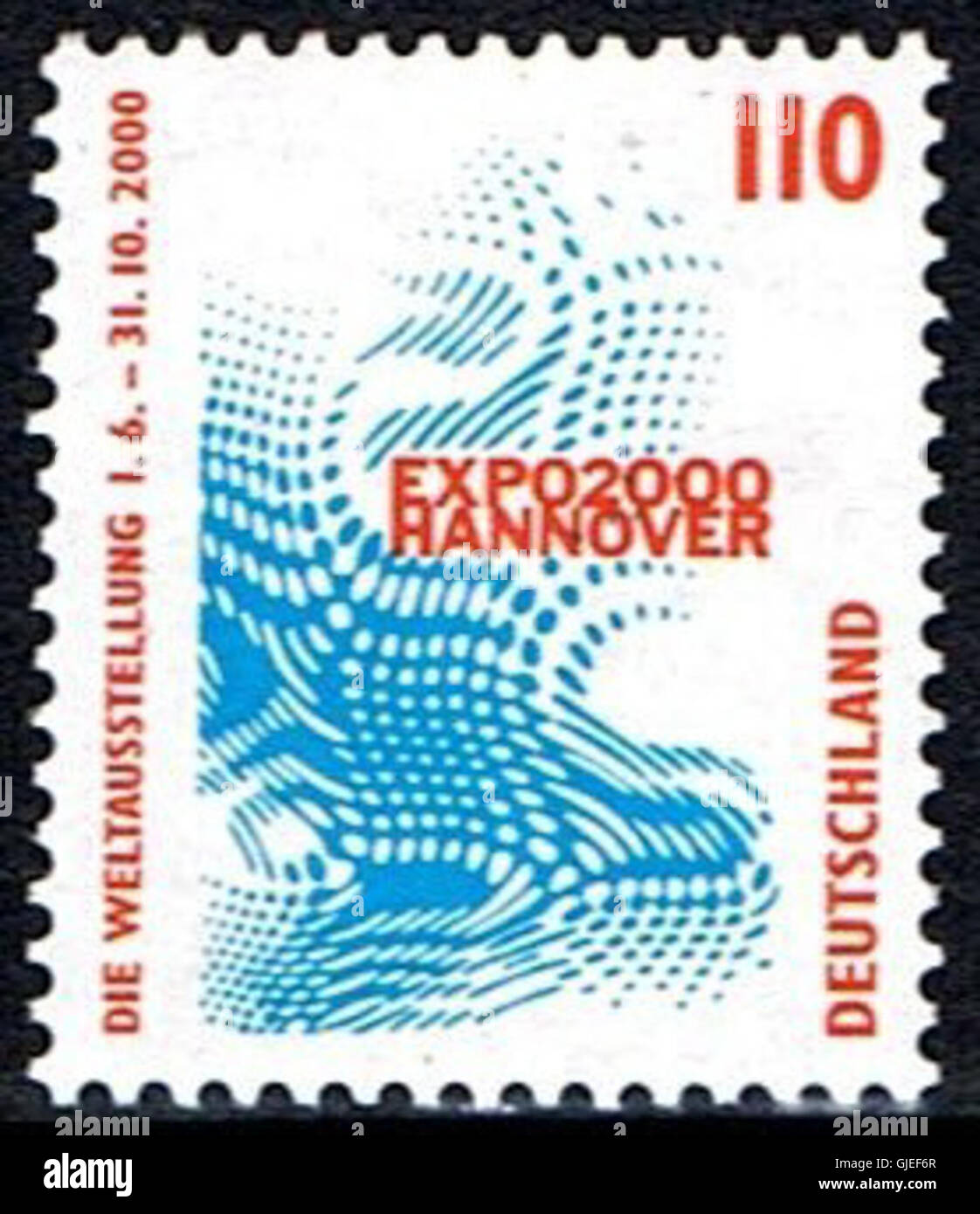 The Expo 2000 Hannover stamp commemorates the 2000 World Expo, held in ...
