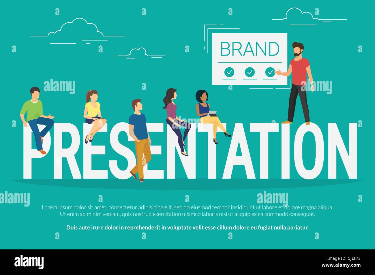 Talking presentation people in Stock Vector Images - Alamy