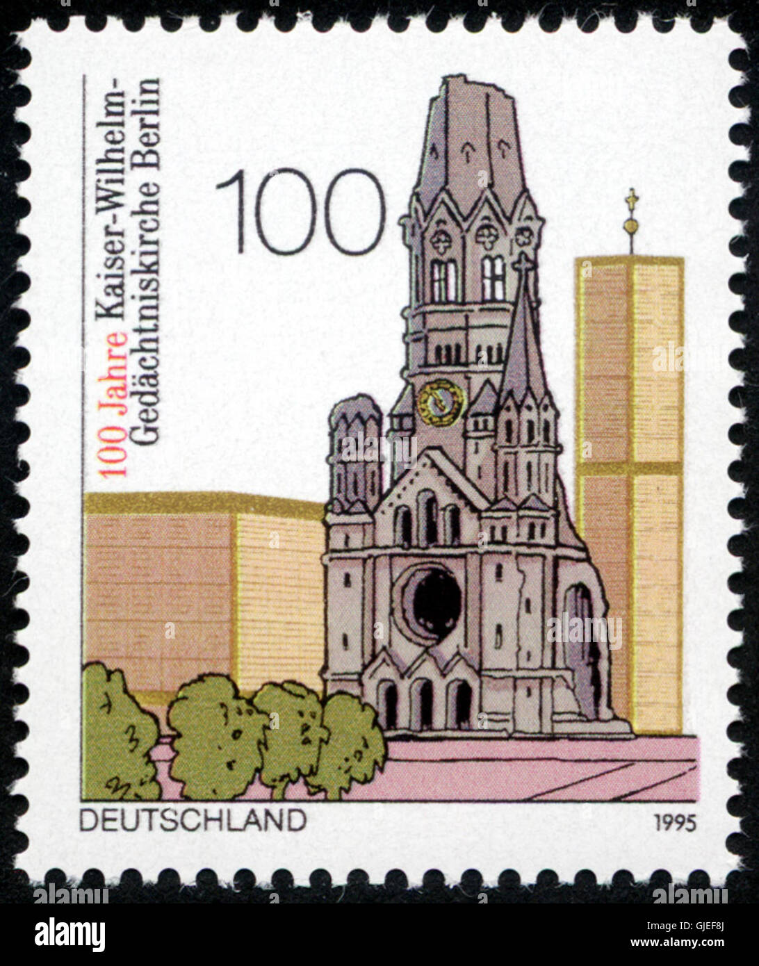 The Germany 1995 MiNr 1812 stamp commemorates the Kaiser-Wilhelm ...