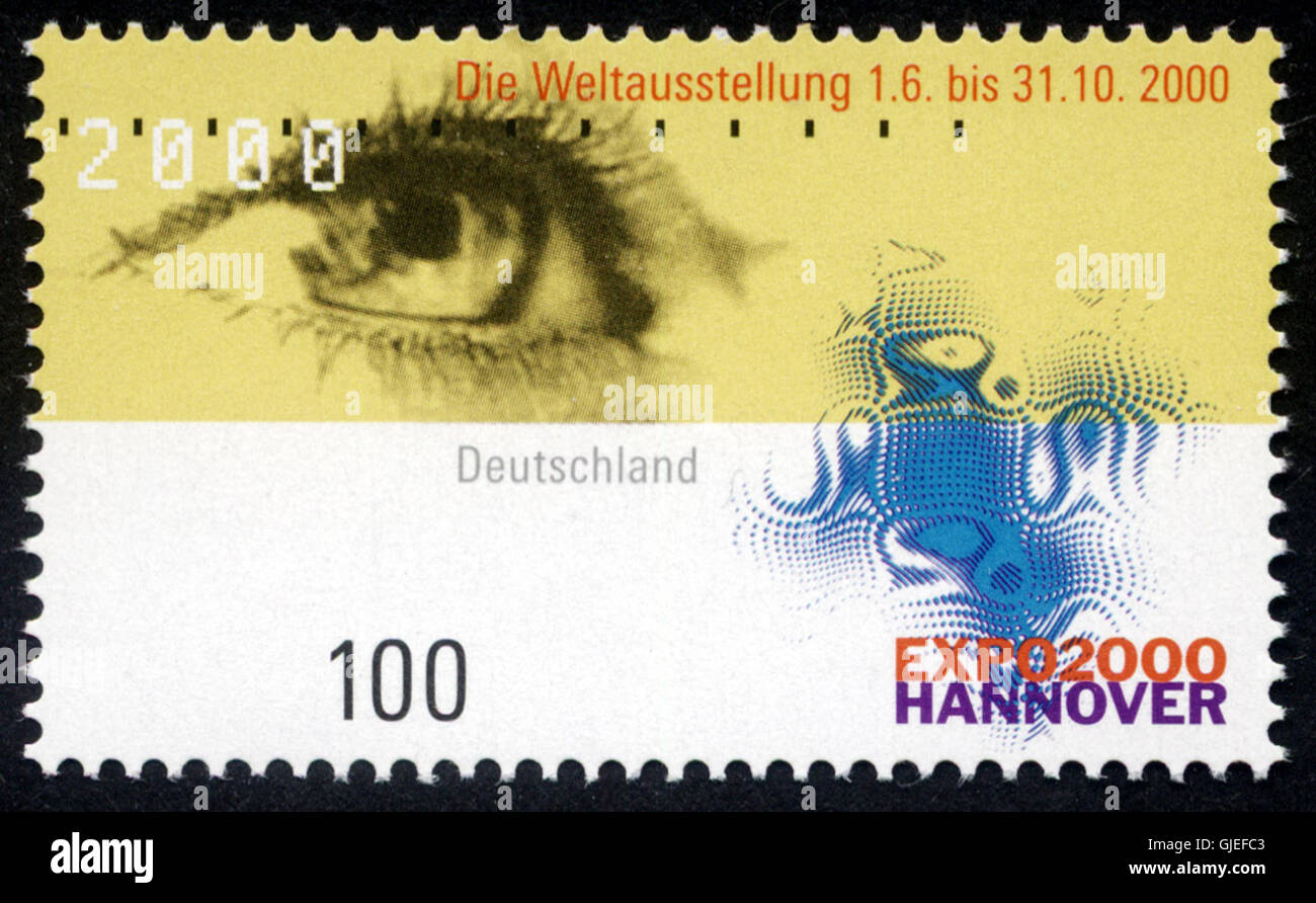 The 2000 Germany MiNr 2089 stamp commemorates the Expo 2000 exhibition ...