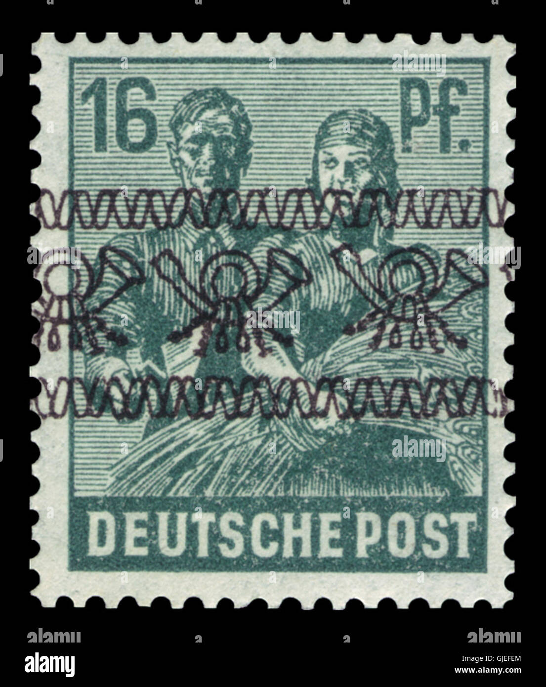 Bizone 1948 42 I Bandaufdruck Stock Photo - Alamy