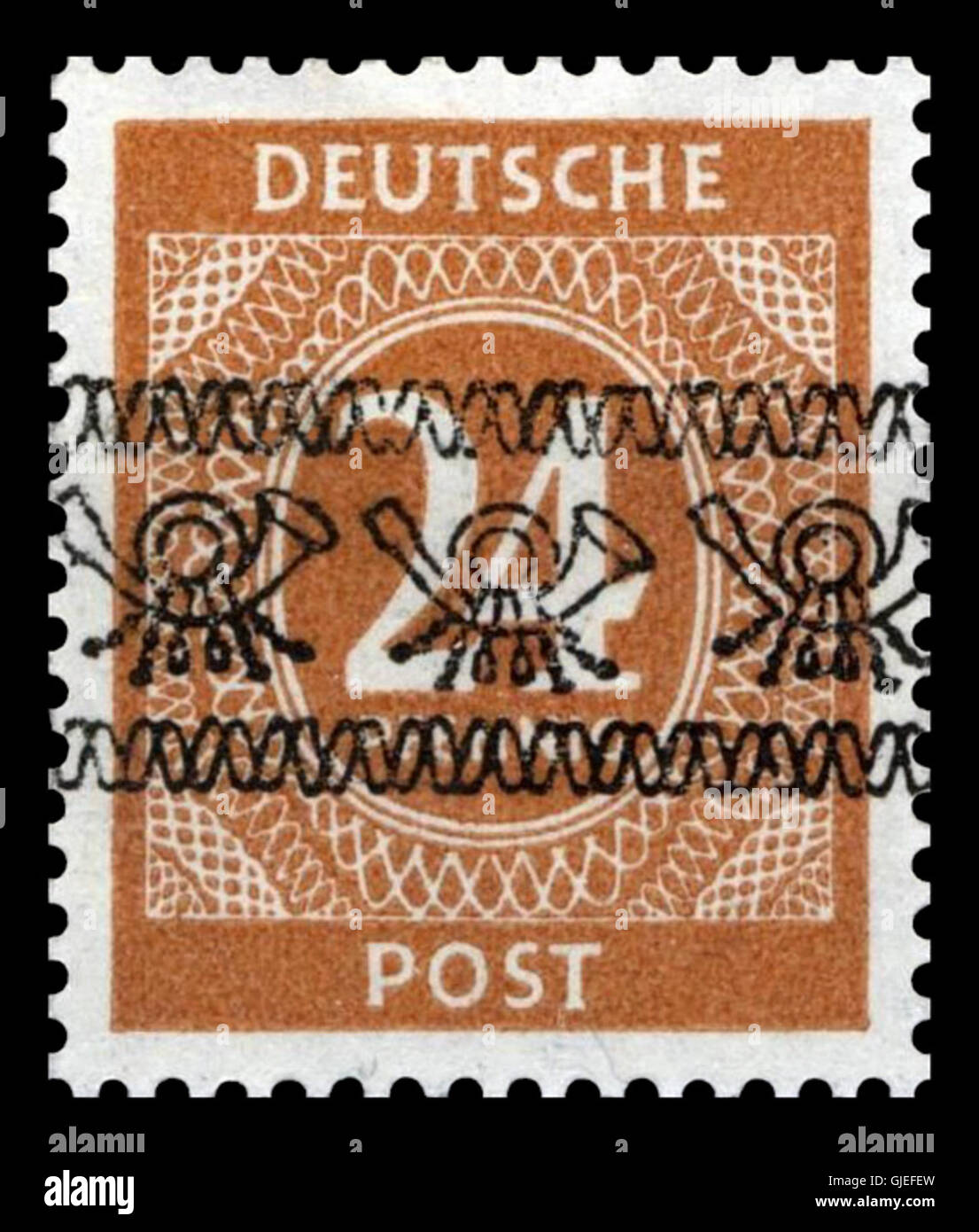 Bizone 1948 60I Bandaufdruck Overprint Stock Photo - Alamy