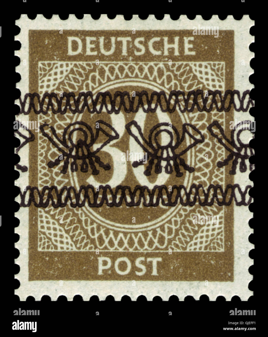 The 1948 Bizone 63I Bandaufdruck Overprint stamp was issued after World ...