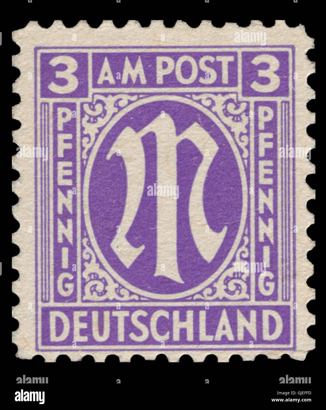 The 1945 Bi Zone 1 US M-Serie stamp was part of a series issued during ...
