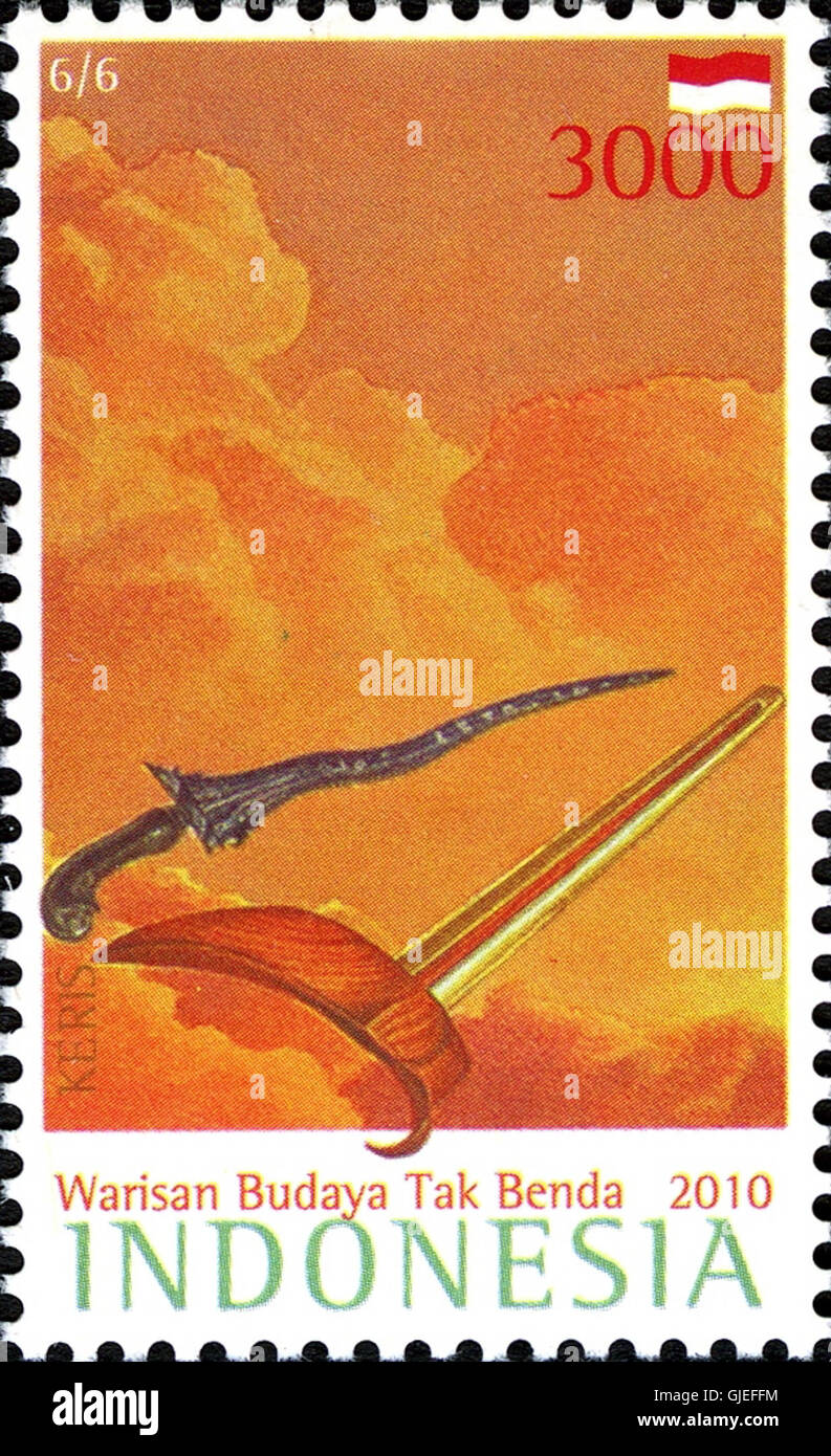The Stamps of Indonesia 008-10 stamp features a design representing a ...